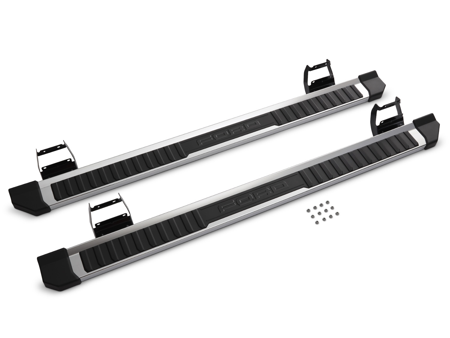 F-150 SuperCrew® 2021-2026 6" Chromed Aluminum Angular Step Bar ...