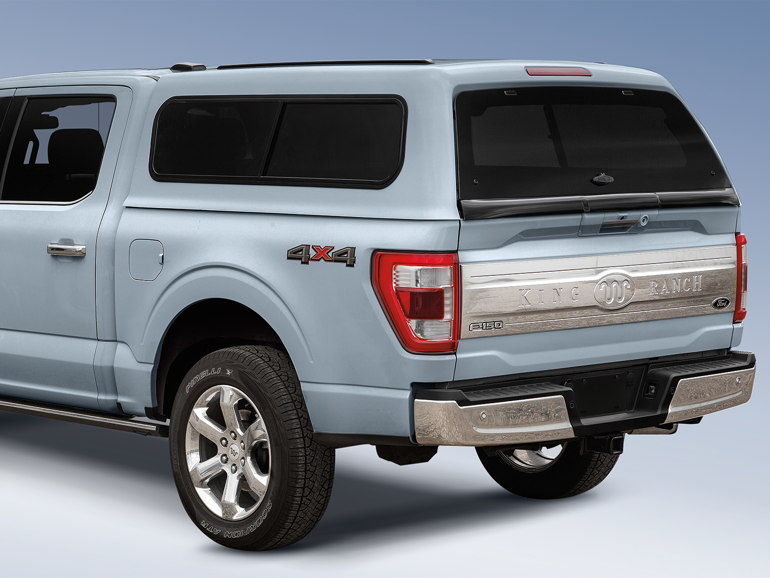 F-150 2021-2023 Leer Group Iced/Elite Blue CabHigh Sport Bed Cap for 5. ...