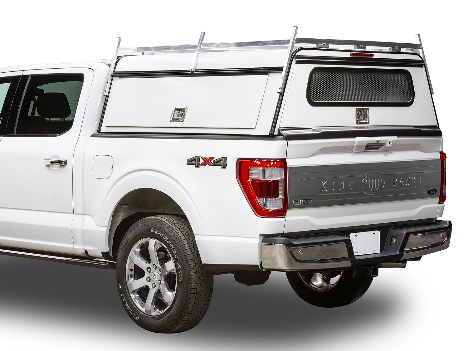 F-150 2021-2025 Leer Group Oxford White Cab High Commercial Bed Cap ...
