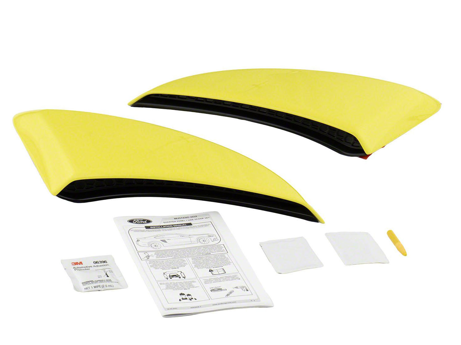 Mustang 2021 Air Design® Grabber Yellow Side Scoop | Accessories | Ford.com