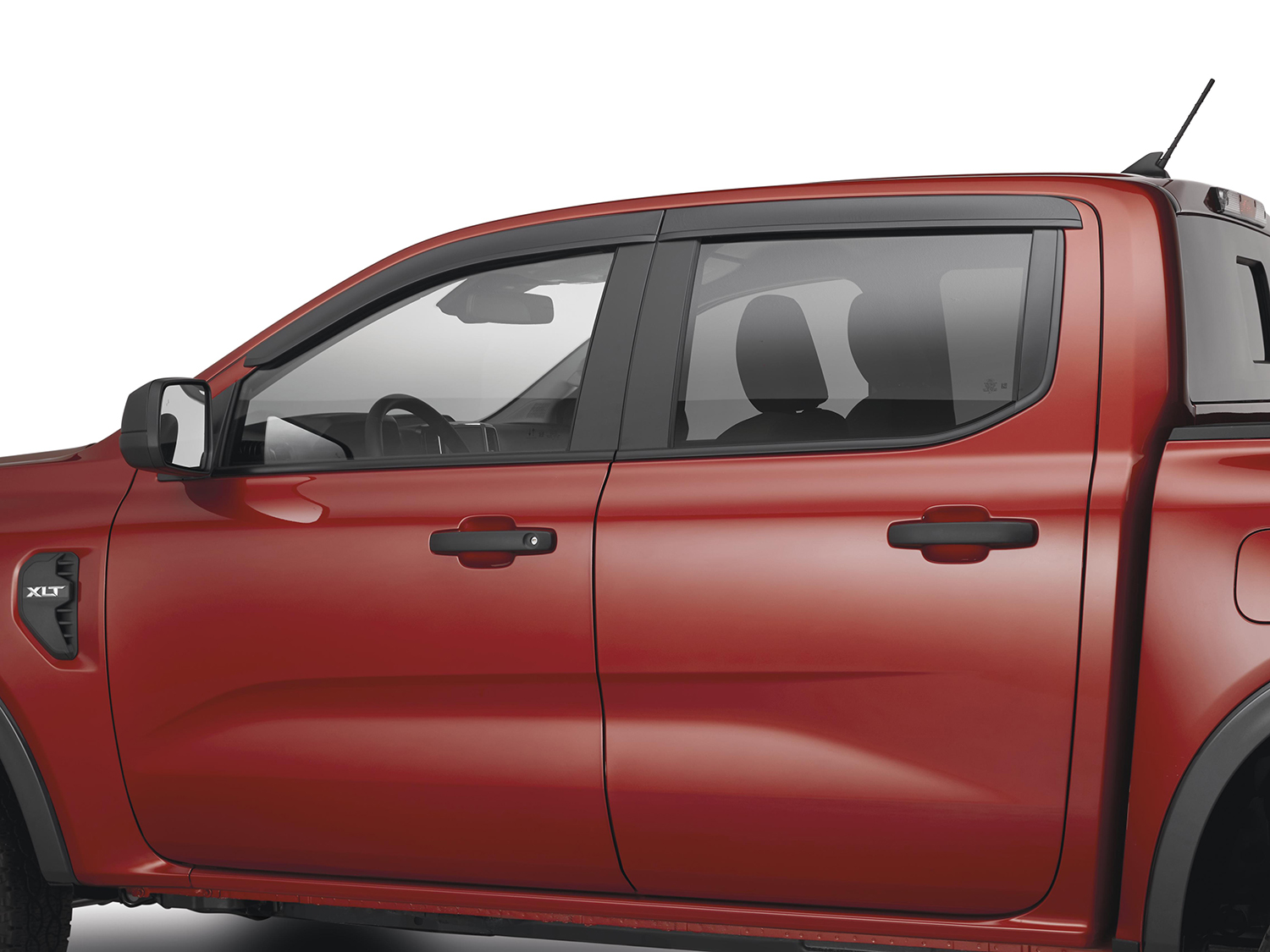 Ranger 2019-2025 Side Window Deflectors - Low Profile, Smoke by Husky ...