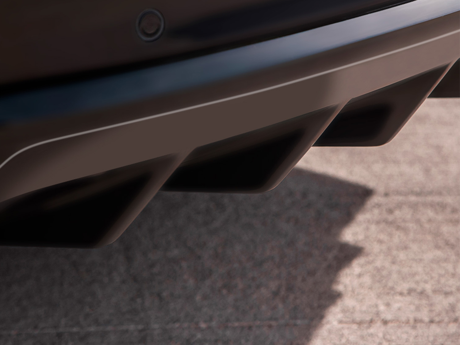 Mustang Mach-E 2021-2025, Air Design® Satin Black Rear Bumper Fascia ...