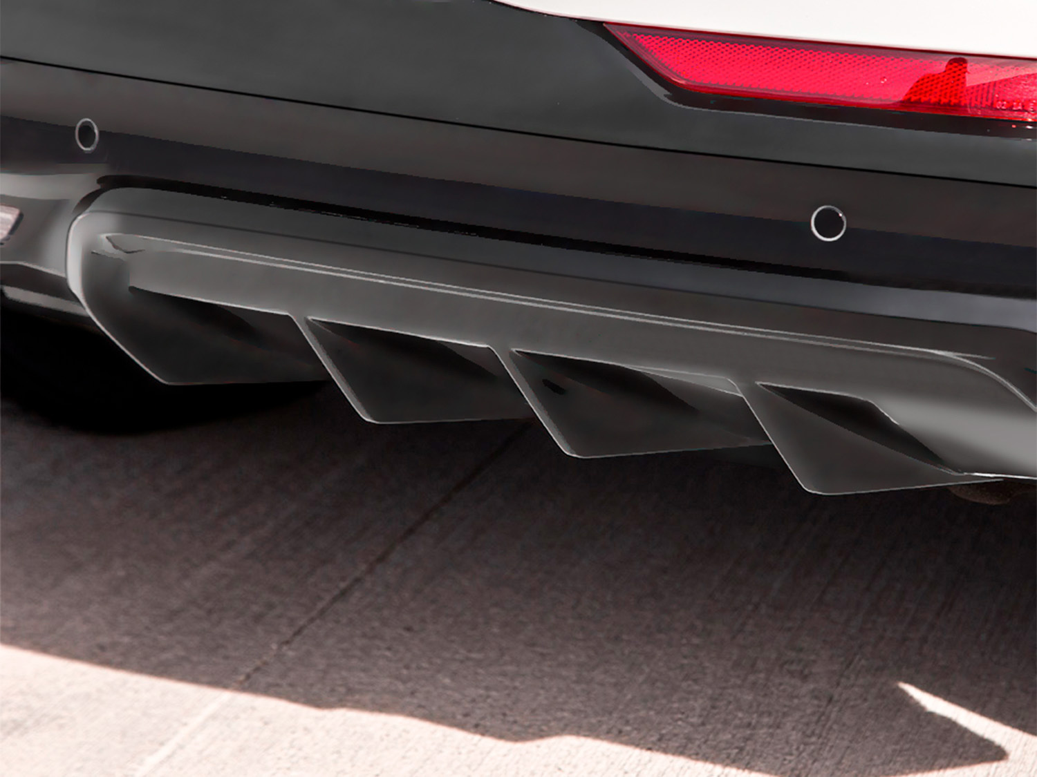 Mustang Mach-E 2021-2025, Air Design® Satin Black Rear Bumper Fascia ...