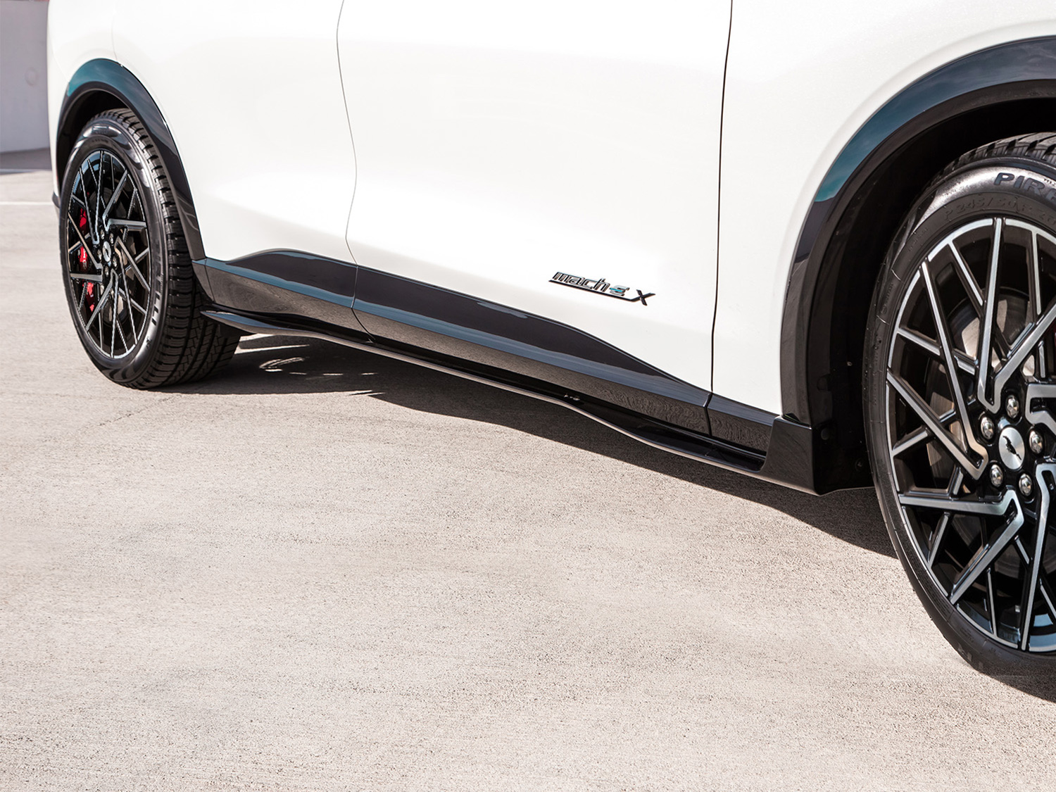 Mustang Mach-E 2021-2025 Air Design® Gloss Black Lower Side Rocker ...