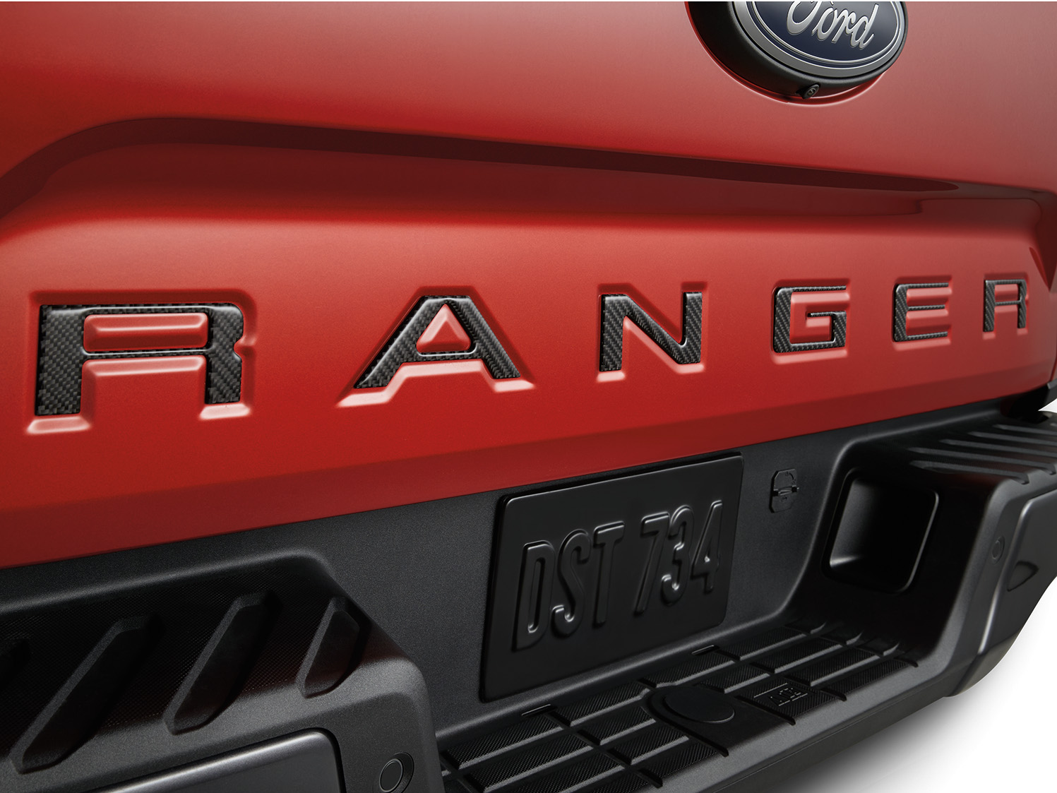 Ranger 2024-2025 TufSkinz Carbon Fiber Domed Tailgate Letters ...