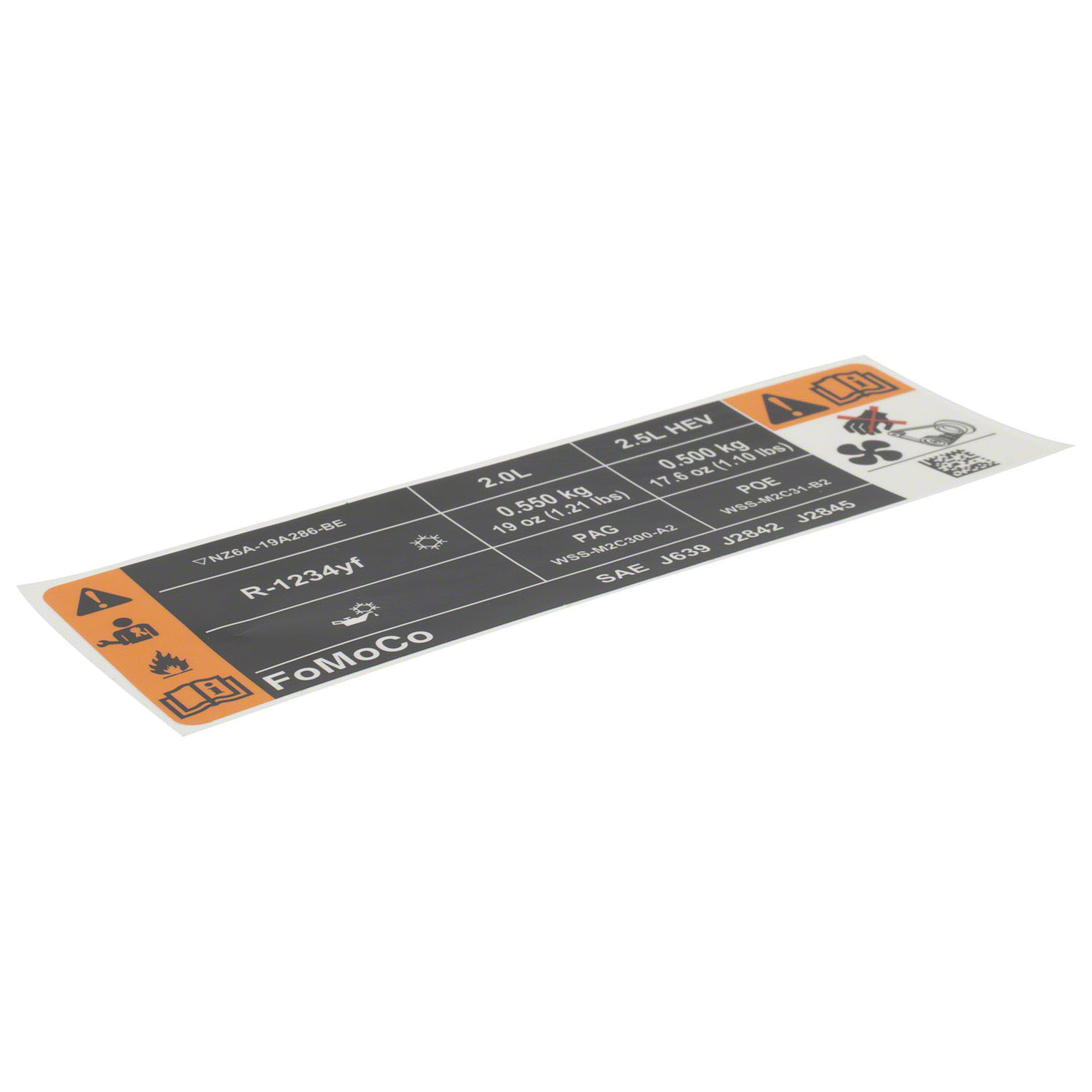AIR CONDITIONING (A/C) AC Label System Information Decal | Parts | Ford.com