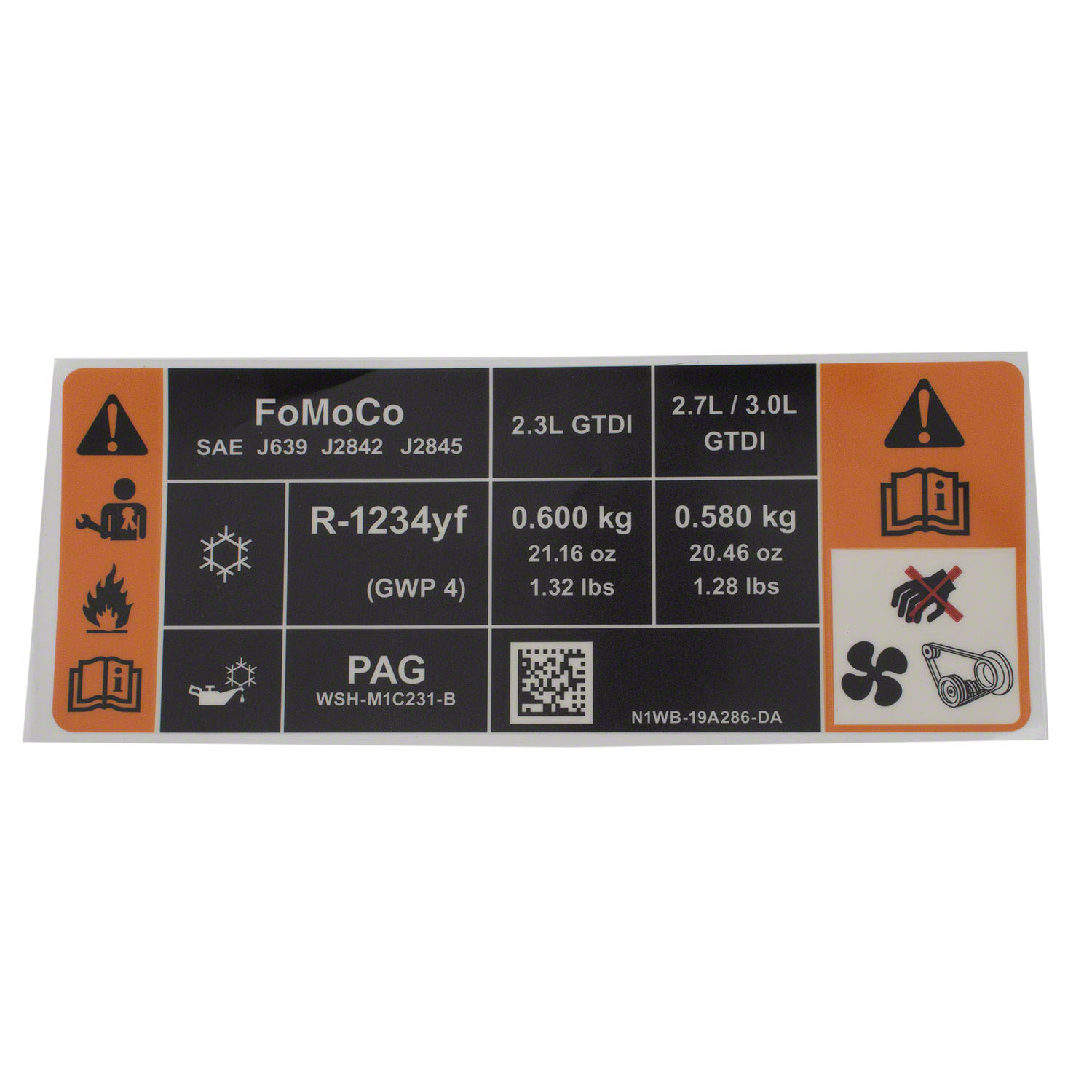 AIR CONDITIONING (A/C) AC Label System Information Decal | Parts | Ford.com