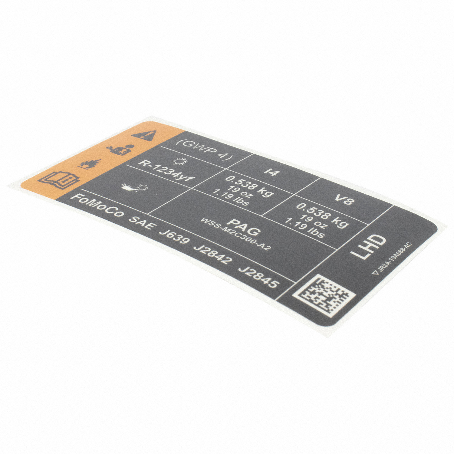 AIR CONDITIONING (A/C) System Information Label Decal | Parts | Ford.com
