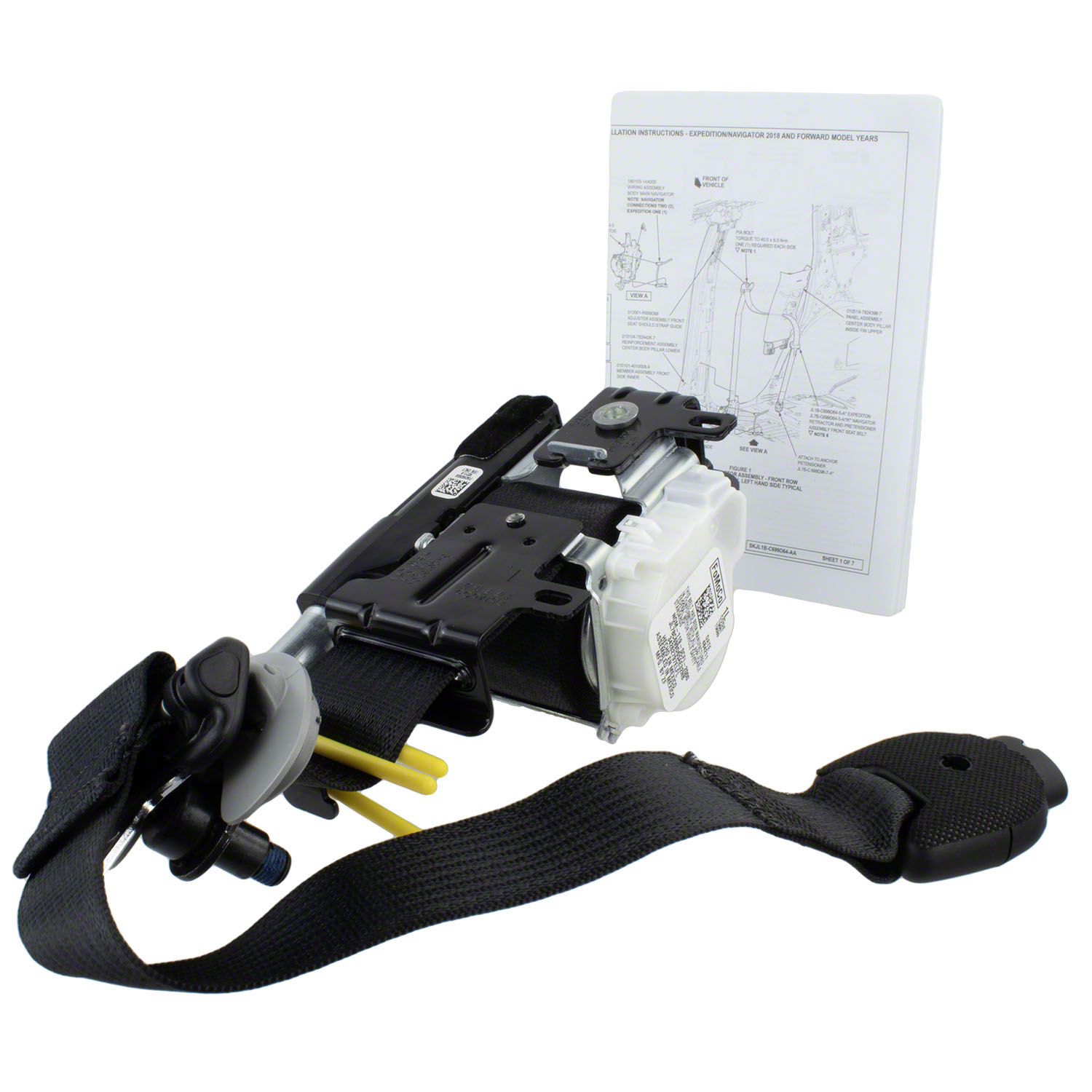 Belt Seat Lap and Shoulder Retractor Oder by description - Left, Front ...