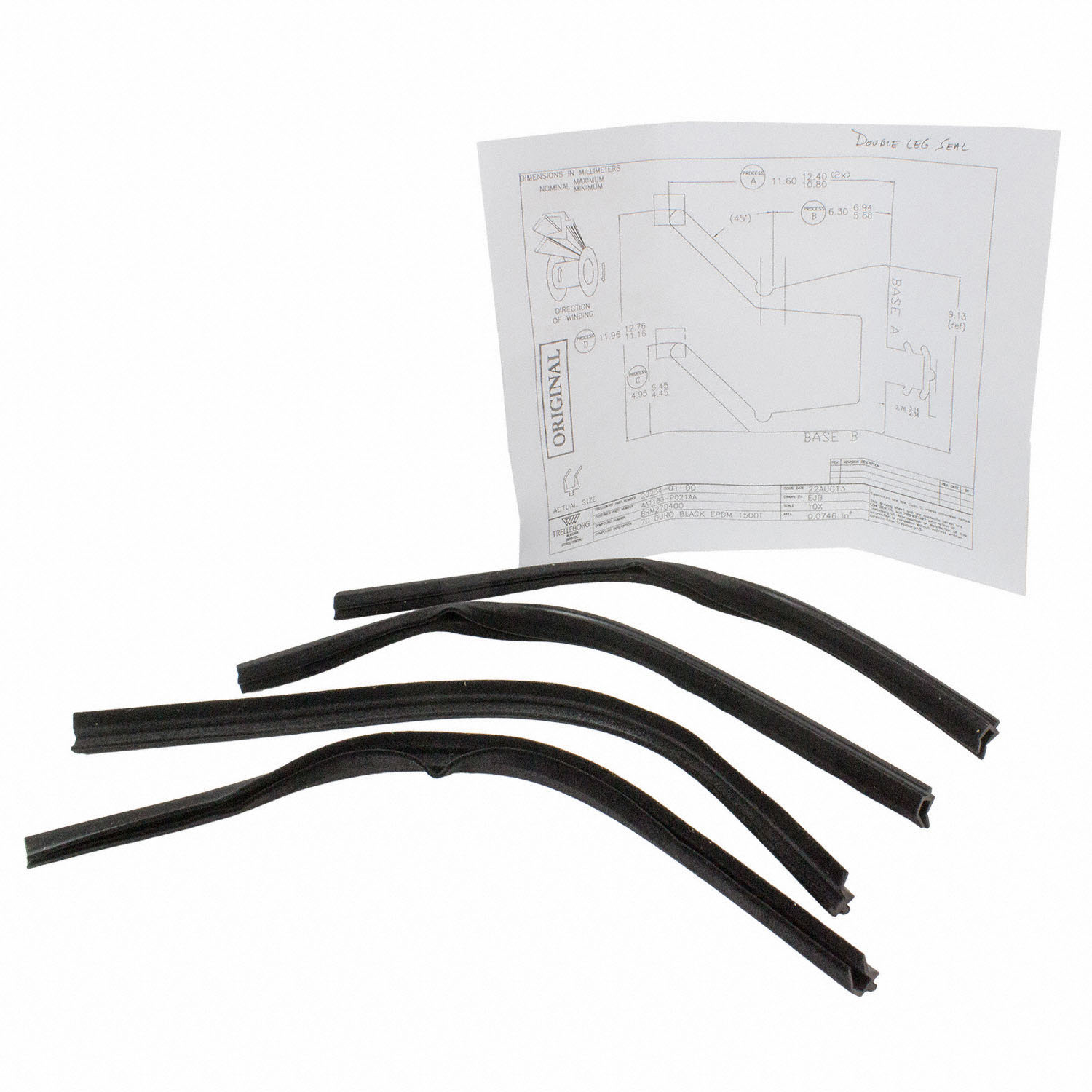 Cab Sliding Glass Weatherstrip Window - Back, Lower, Center | Parts ...